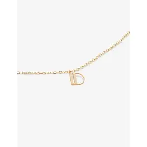 Monica Vinader Small Letter D 14ct Yellow-gold Pendant Necklace - Yellow Gold
