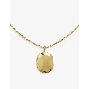 Monica Vinader 18ct -plated Vermeil Sterling-silver Id Locket Charm Necklace - Gold