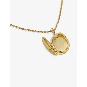 Monica Vinader 18ct -plated Vermeil Sterling-silver Id Locket Charm Necklace - Gold