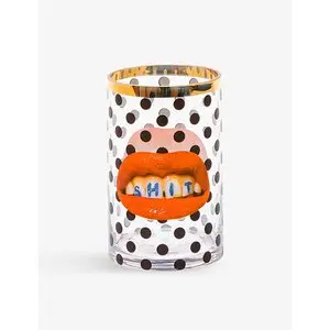 SELETTI Wears Toiletpaper Sh*t Pois Small Cylindrical Glass Vase 14cm - One-color