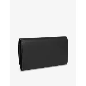 Smythson Marshall Panama Cross-grain Leather Travel Wallet - Black
