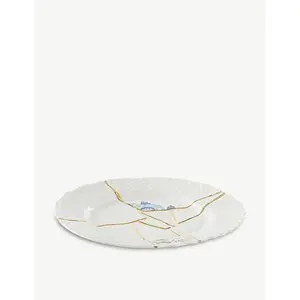 SELETTI Kintsugi N3 Porcelain And 24ct Gold Dinner Plate 27cm