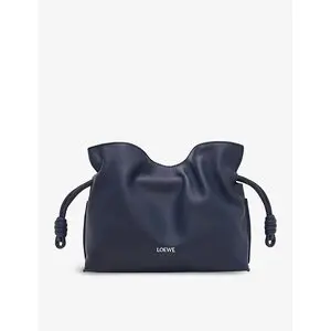 Loewe Flamenco Logo-embossed Mini Leather Bag - Abyss Blue