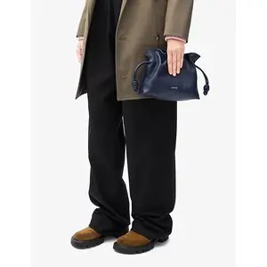 Loewe Flamenco Logo-embossed Mini Leather Bag - Abyss Blue