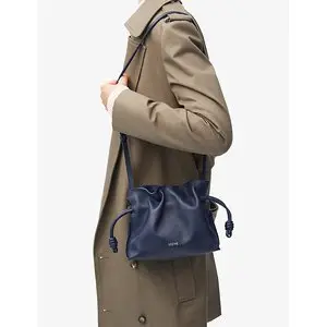 Loewe Flamenco Logo-embossed Mini Leather Bag - Abyss Blue