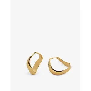 Monica Vinader Swirl Medium Hoop Earrings - Yellow Gold