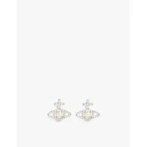 VIVIENNE WESTWOOD Olympia Stud Earrings - Platinum / Creamrose