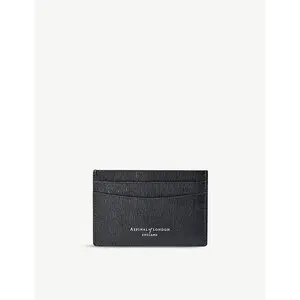 ASPINAL OF LONDON Logo-embellished Leather Card Holder - Black