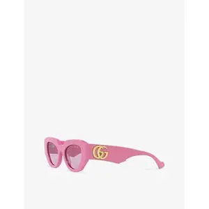 Gucci GG1071S pink‎ round frame sunglasses new Gucci GG1071S 004 - Sunglasses for Man and Woman - LookerOnline main image 4