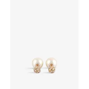 LA MAISON COUTURE Ritika Ravi 18ct Yellow Polki Diamond And Pearl Earrings - Gold