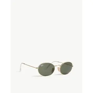 Ray-ban Oval-frame Sunglasses - Gold