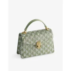 BVLGARI Serpenti Forever Suede Top-handle Bag - Green