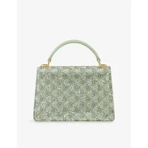 BVLGARI Serpenti Forever Suede Top-handle Bag - Green