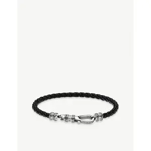 THOMAS SABO Braided Leather And Sterling Silver Bracelet - Black