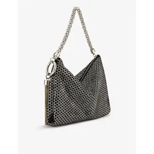 JIMMY CHOO Callie Crystal-embellished Leather Shoulder Bag
