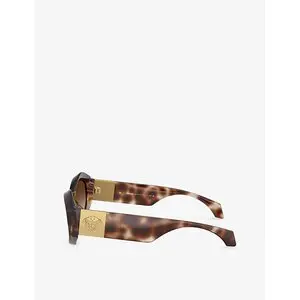 Versace Ve4466u Irregular-frame Injected Sunglasses - Brown