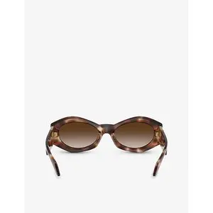 Versace Ve4466u Irregular-frame Injected Sunglasses - Brown