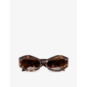 Versace Ve4466u Irregular-frame Injected Sunglasses - Brown