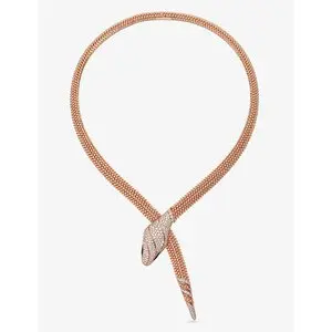 BVLGARI Serpenti Diamond Necklace - Rose Gold