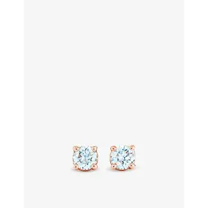 Tiffany & Co. Solitaire Diamond Stud Earrings - 18ct Rose Gold