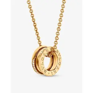BVLGARI B.zero1 Diamond Pendant Necklace - Yellow Gold