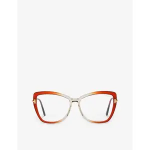 TOM FORD Butterfly-frame Acetate Glasses - Brown