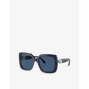 SWAROVSKI Sk6001 Square-frame Sunglasses - Blue