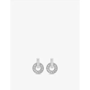 BVLGARI 18ct White-gold And 0.38ct Diamond Earrings - White Gold