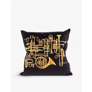 SELETTI Trumpets Graphic-print Woven Cushion Cover - One-color