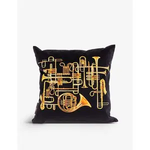 SELETTI Trumpets Graphic-print Woven Cushion Cover - One-color