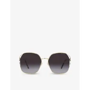 Miu Miu Mu 52ws Square-frame Sunglasses - Gold