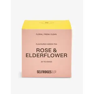SELFRIDGES SELECTION Rose & Elderflower Flavoured Green Tea Bags Pack Of 20 - One-color