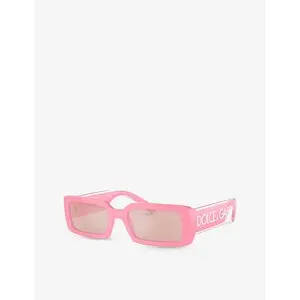 Dolce & Gabbana Dg6187 Rectangle-frame Sunglasses - Pink