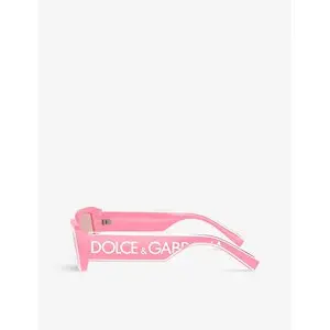 Dolce & Gabbana Dg6187 Rectangle-frame Sunglasses - Pink