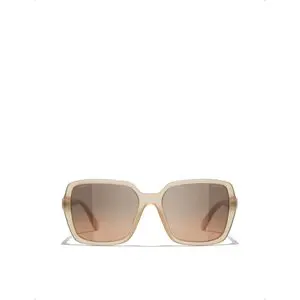 Chanel Rectangle Sunglasses - White