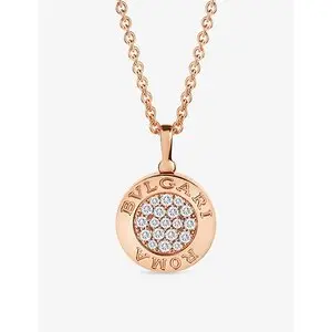 BVLGARI 18ct Rose-gold, Onyx And Diamond Necklace - Rose Gold