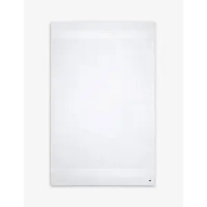 Lacoste Le Croco Logo-embroidered Cotton 100cm X 150cm - Blanc