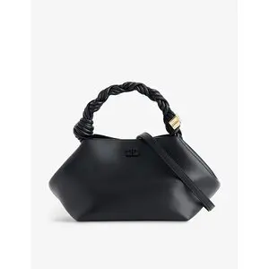 GANNI Small Leather Top-handle Bag - Black
