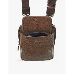ASPINAL OF LONDON Reporter Logo-embossed Front-pocket Leather Phone Case