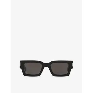 Saint Laurent Ys000468 Rectangle-frame Sunglasses - Black