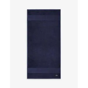 Lacoste Le Croco Logo-embroidered Cotton 50cm X 100cm - Marine