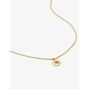 Monica Vinader October Birthstone Tourmaline Pendant Necklace - Yellow Gold