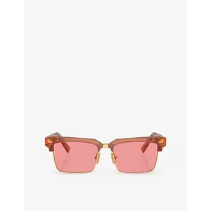 Miu Miu Rectangle-frame Sunglasses - Pink