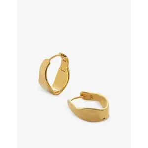 Monica Vinader Wave Medium Hoop Earrings - Yellow Gold