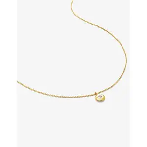 Monica Vinader April Birthstone Diamond Pendant Necklace - Yellow Gold
