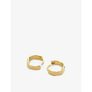 Monica Vinader Siren Muse Wave Huggie Earrings In 18ct -plated Sterling Silver