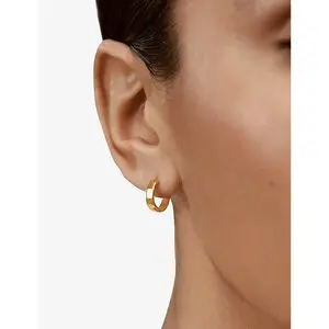 Monica Vinader Siren Muse Wave Huggie Earrings In 18ct -plated Sterling Silver