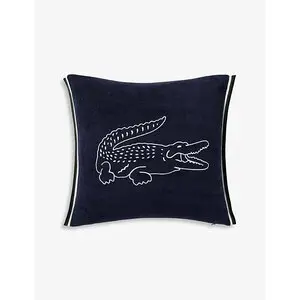Lacoste Break Logo-embellished Jersey Cushion Cover 45cm - Marine