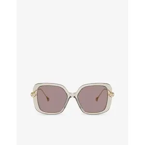 SWAROVSKI Sk6011 Square-frame Sunglasses - Nude