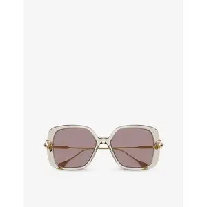 SWAROVSKI Sk6011 Square-frame Sunglasses - Nude